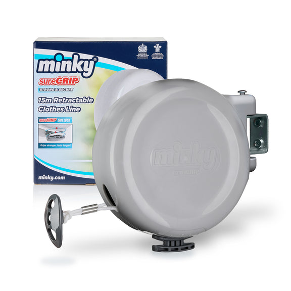 Minky sureGRIP® 15m Retractable Clothes Washing Line | Minky Homecare