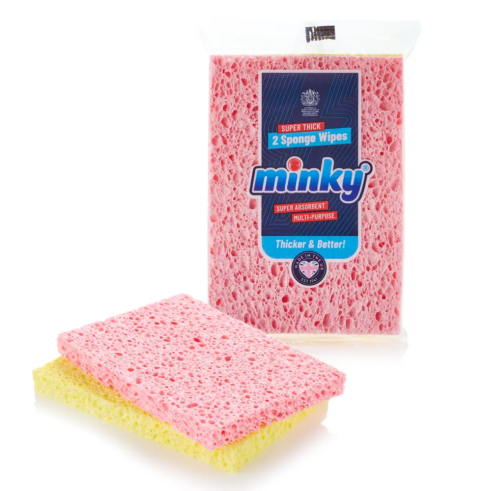 Minky Super Thick Sponge Wipes 2 Pack | Minky Homecare