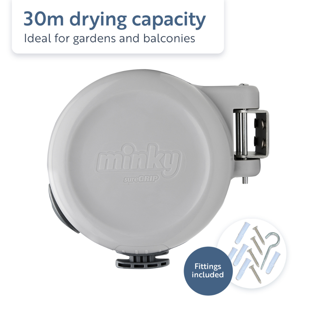 Minky SureGrip 30m Retractable Washing Line | Minky Homecare